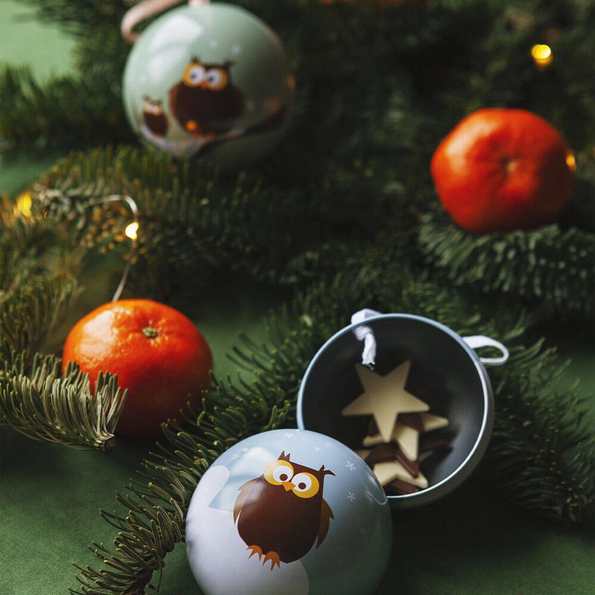 Blafre julekuler - Ugle 2 pk - Travelstuff.no